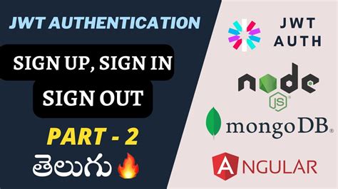 Jwt Authentication 2 Login Register Logout With Jwt Using Nodejs Angular In Telugu Youtube