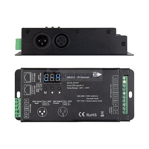 DMX SPI Decoder Digital RGB Addressable LED Decoder Controller VDC