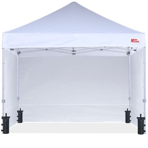 Mastercanopy 10 X 10 Heavy Duty Pop Up Canopy Tent Outdoor With 4 Sidewalls White