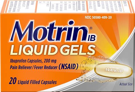 Buy Motrin Ib 200mg Ibuprofen Liquid Gel Pain Relieverfever Reducer For