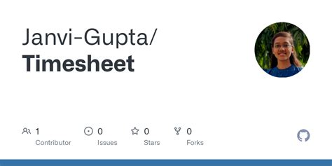 GitHub Janvi Gupta Timesheet