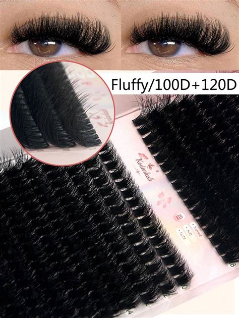 100d 120d Fluffy Lash Clusters Thick Faux Mink Eyelash Clusters 320pcs