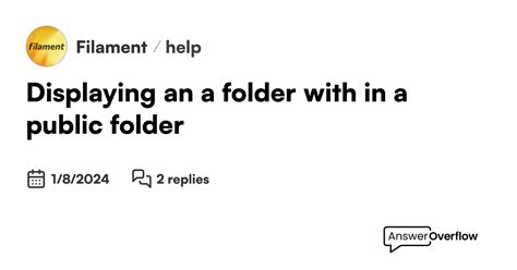 Displaying An A Folder With In A Public Folder Filament