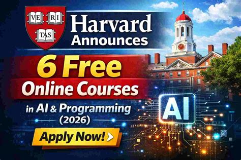Harvard 6 Free Online Courses In Ai And Programming 2026 Apply Now