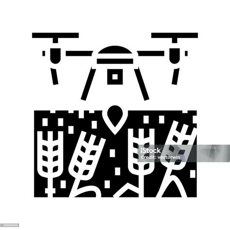 자르기 모니터 무인 항공기 로봇 수확 글리프 아이콘 벡터 일러스트 레이 션 개발에 대한 스톡 벡터 아트 및 기타 이미지 개발 공학 농업 Istock