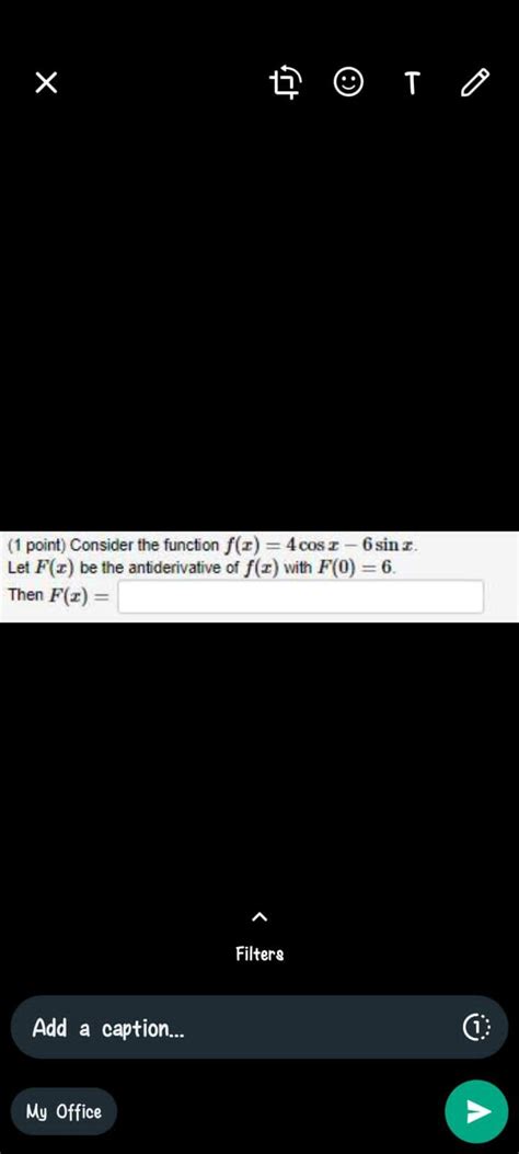 solved 1 point consider the function f x 4cosx−6sinx let