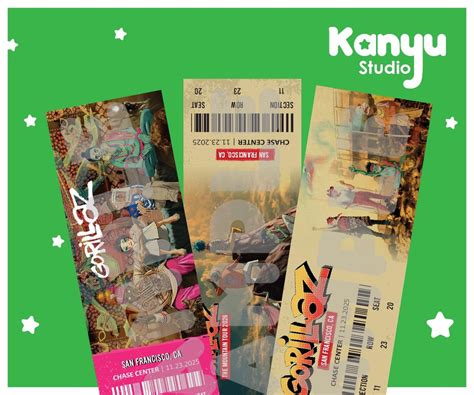Gorillaz Tour 2026 Fan Made Tickets Digital For Print Etsy Uk