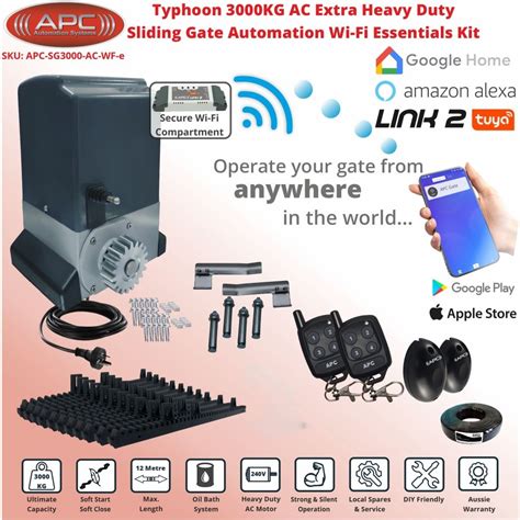 APC Electric Sliding Gate Automation System With Spring Limits Sliding Gate Opener Gate