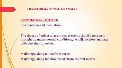 Transformational Grammar Pptx