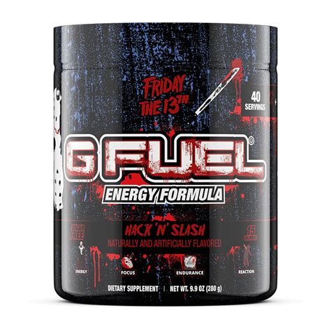 g fuel x friday the 13th hack n slash energy tub