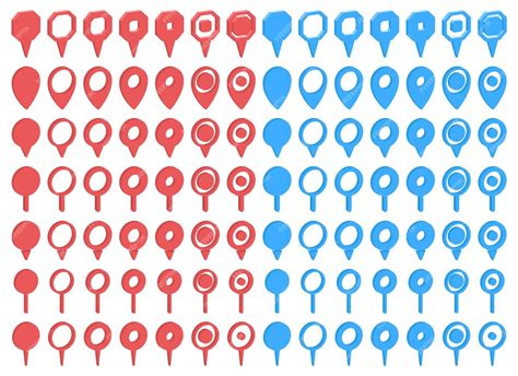 Premium Vector Location Pointer Pin Icon Vector Set Gps Location Pin