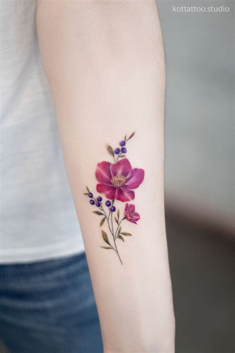 Тату цветы Тату на руке Тату цветы для девушек 100 татуировок и эскизов на нашем сайте за