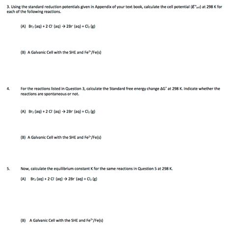 solved use the standard reduction potentials listed in the