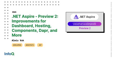 Net Aspire Preview Improvements For Dashboard Hosting Components Dapr And More Infoq