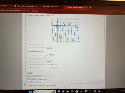 Solved The Graph Of A Periodic Function F Is Shown Below A What Is The Period Of F Preview