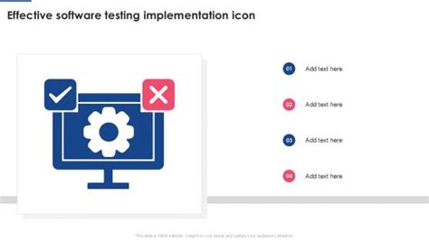 Effective Software Testing Implementation Icon Ppt Slide Ppt Slide