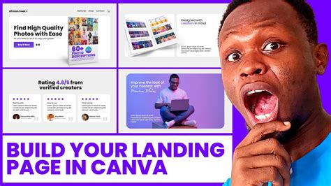 Here Is How To Design Your Own Landing Page Website With Canva Youtube