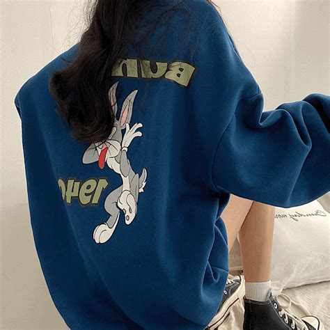 44 88기모안감 1940 버니 오버핏 벌룬 맨투맨 4color 에이블리