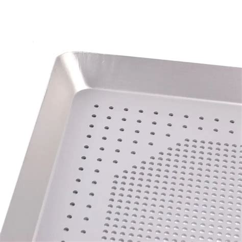 Badu Bg Квадратна правоъгълна тава за печене на пица Незалепваща тава с отвор за пица Стоманена