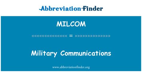 Milcom Sta Per Comunicazioni Militari Military Communications