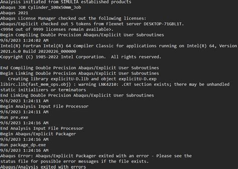 Abaqus Error Abaqusexplicit Packager Exited With An Error Please