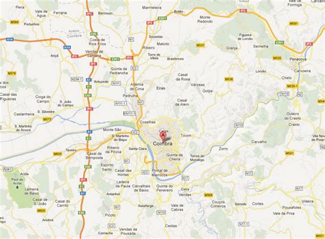 Coimbra Map Portugal