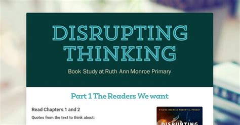 Disrupting Thinking Smore Newsletters