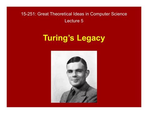 Ppt Turings Legacy What Is Computation What Is An Algorithm How