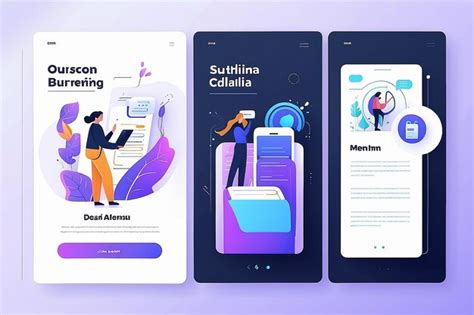 Premium Photo Web Onboarding Screens Ui Design Vector Template