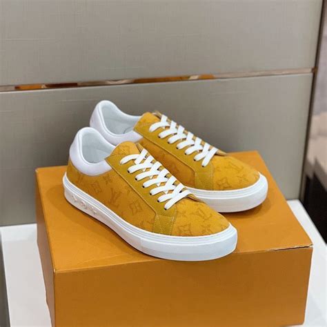 2022 Lv Top Edition Lace Up Sneakers With Momogram Denim Size 39 46