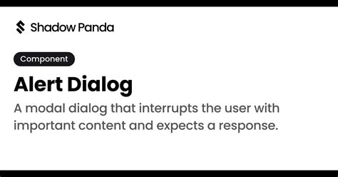 Alert Dialog Shadow Panda