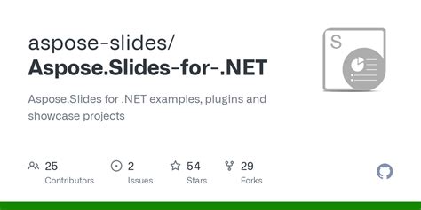 GitHub Aspose Slides Aspose Slides For NET Aspose Slides For NET