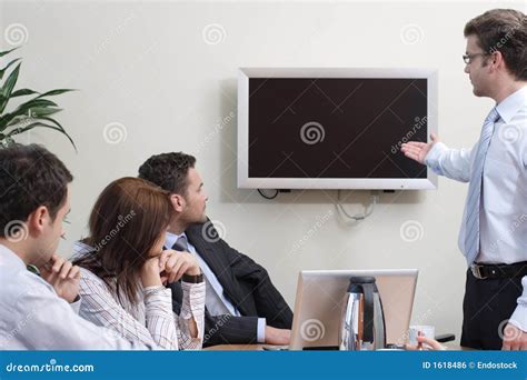 Man Presenting Data On Screen To Group Stock Photo Image Of Analysis Global 1618486