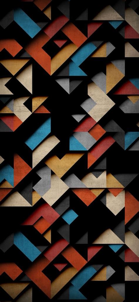 Abstract Geometric Pattern Phone Wallpaper Geometric Pattern Background Hd Polygonal Digital