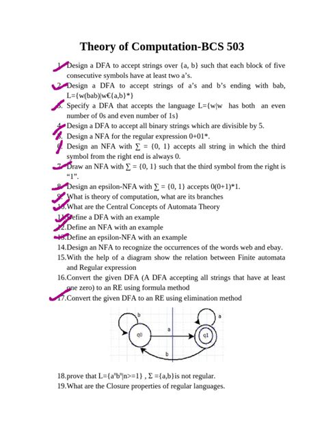Theory Of Computation Pdf