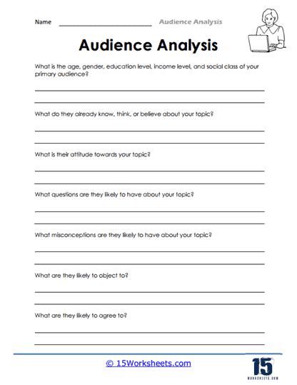 Audience Analysis Worksheets 15