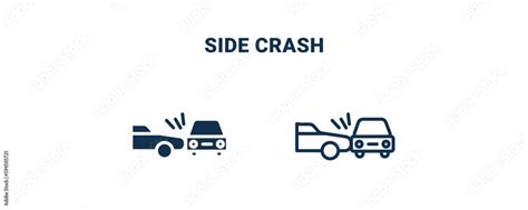 Side Crash Icon Outline And Filled Side Crash Icon From Insurance And Coverage Collection Line