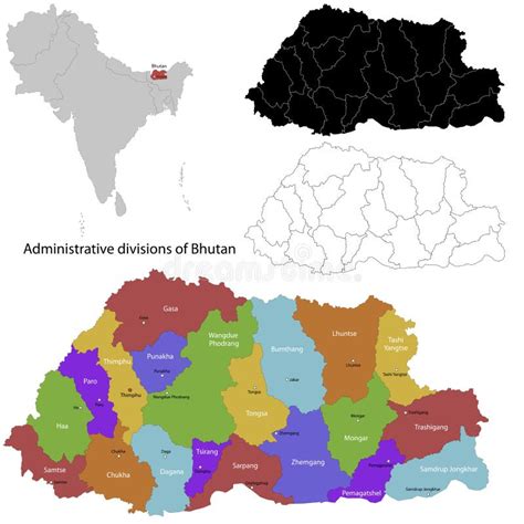 不丹政治地图 向量例证 插画 包括有 旅行 廷布 聚会所 王国 亚特兰提斯 国家（地区） 目的地 73977654