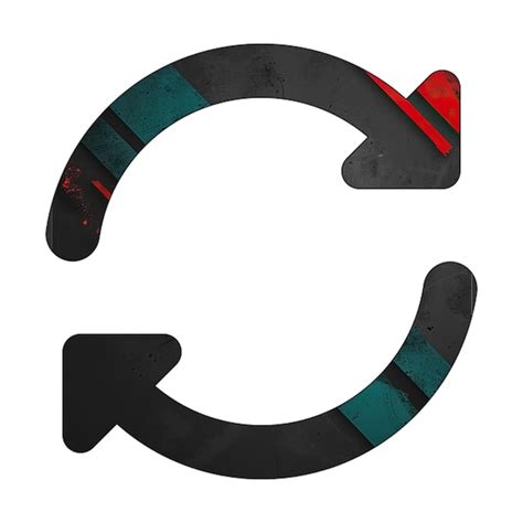 Premium Photo Refresh Icon Diagonal Black Green Red