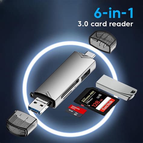 Otg Type C Micro Sd Card Reader Type C To Usb Otg Adapter 6 In 1 Usb 30 Tf Card Usb Flash Drive