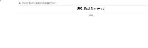 Unable To Login Console Application 502 BAD GATEWAY General