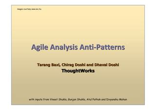 Agile Analysis Anti Patterns PDF
