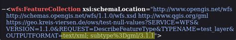 Qgis Server Wfs 110 Getfeature Response Properties With Xsinil