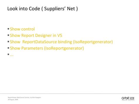 Reportviewer Web Server Control Pptx
