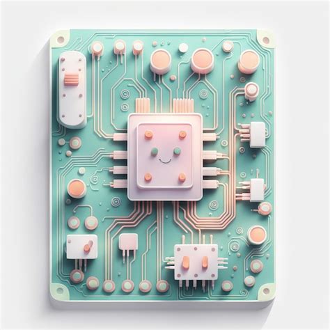 microcircuit board with chip computer mouse processor and microchip
