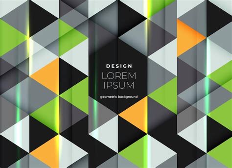 Premium Vector A Poster For A Design With Triangles On It