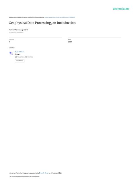 Geophysical Data Processing Pdf Geophysical Survey Archaeology
