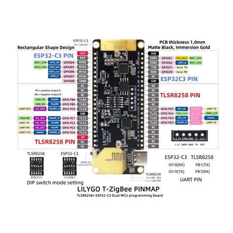Lilygo T Zigbee Esp32 C3 Tlsr8258 Dubbele Microcontroller Lilygo H555