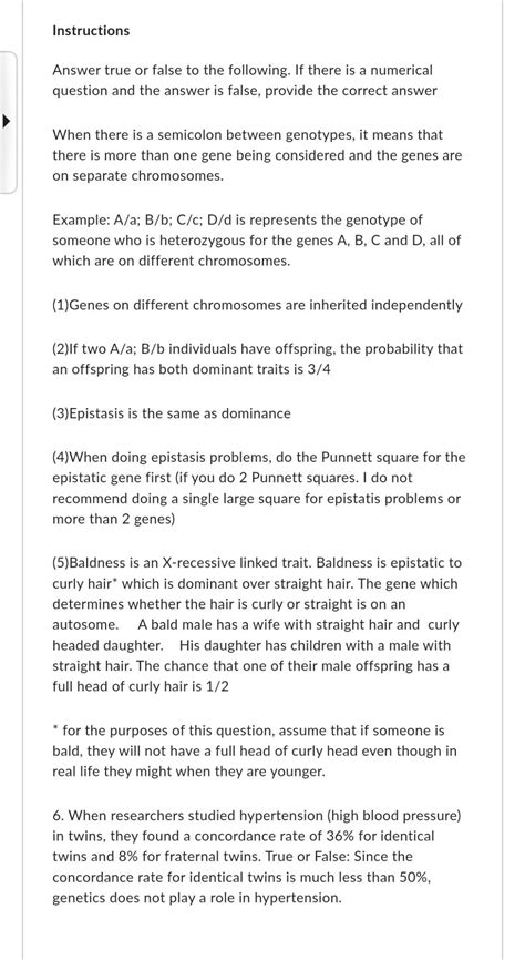 Solved 4when Doing Epistasis Problems Do The Punnett