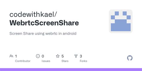 github codewithkael webrtcscreenshare screen share using webrtc in android